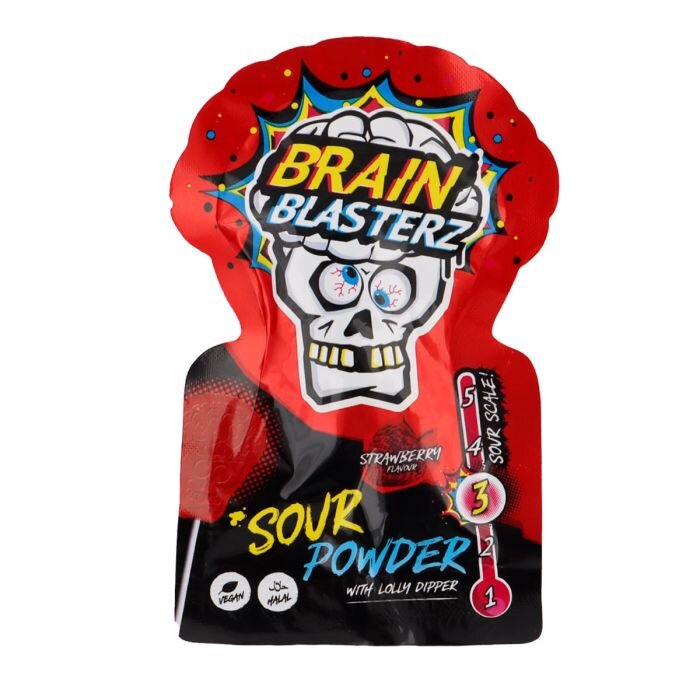 Brain Blasterz | Sour Powder & Lolli • Strawberry • 10g - Import Snac